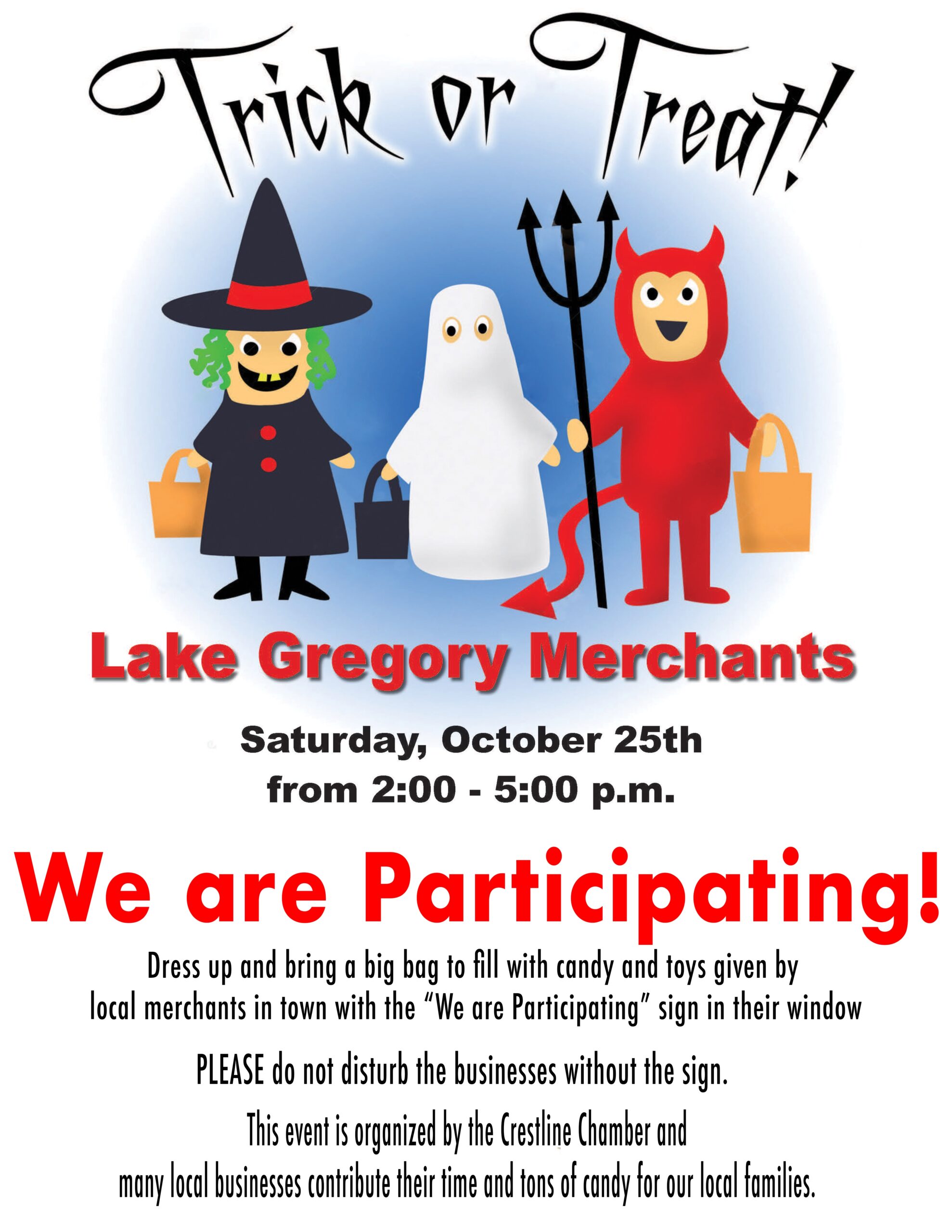 Merchant Trick-or-Treat 🎃 👻 🍁 🍬 🍭 - Crestline Chamber of Commerce